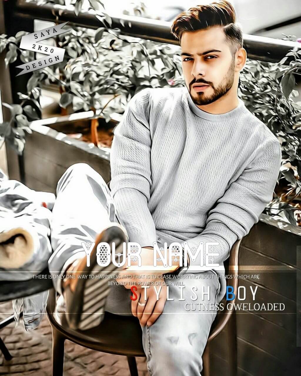 Write Name On Dashing Boy Profile Pic