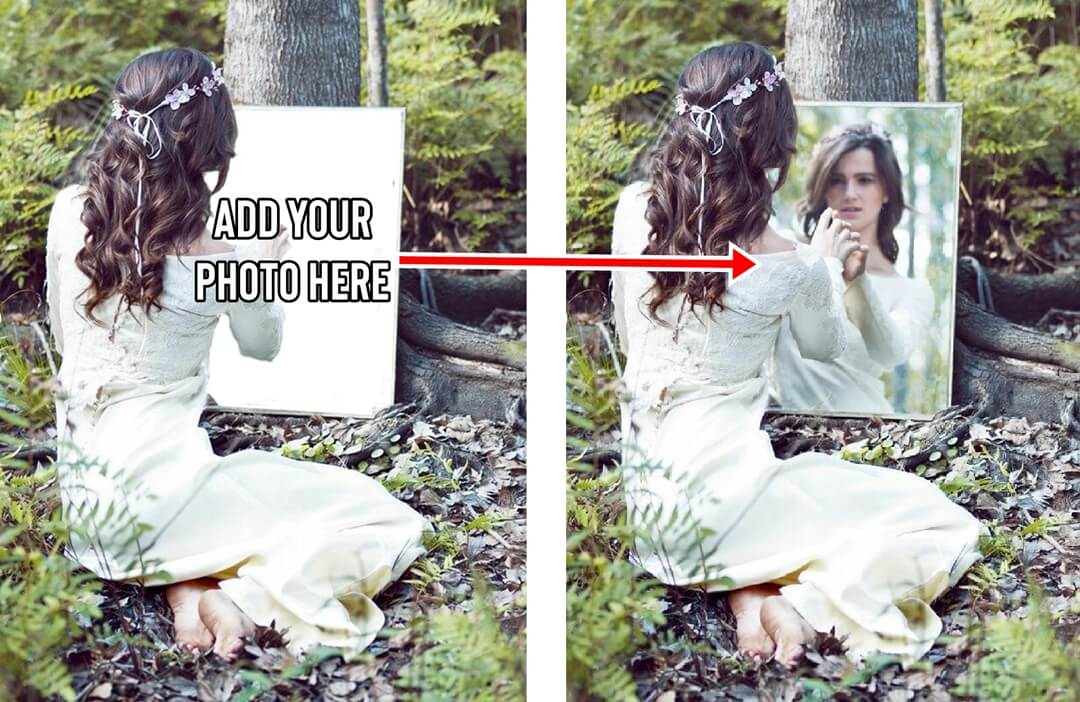 Girl Touching To Your Frame Photo