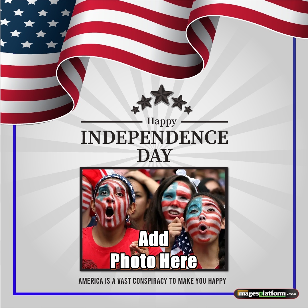 Online Editable USA Independence Day Photo Frames