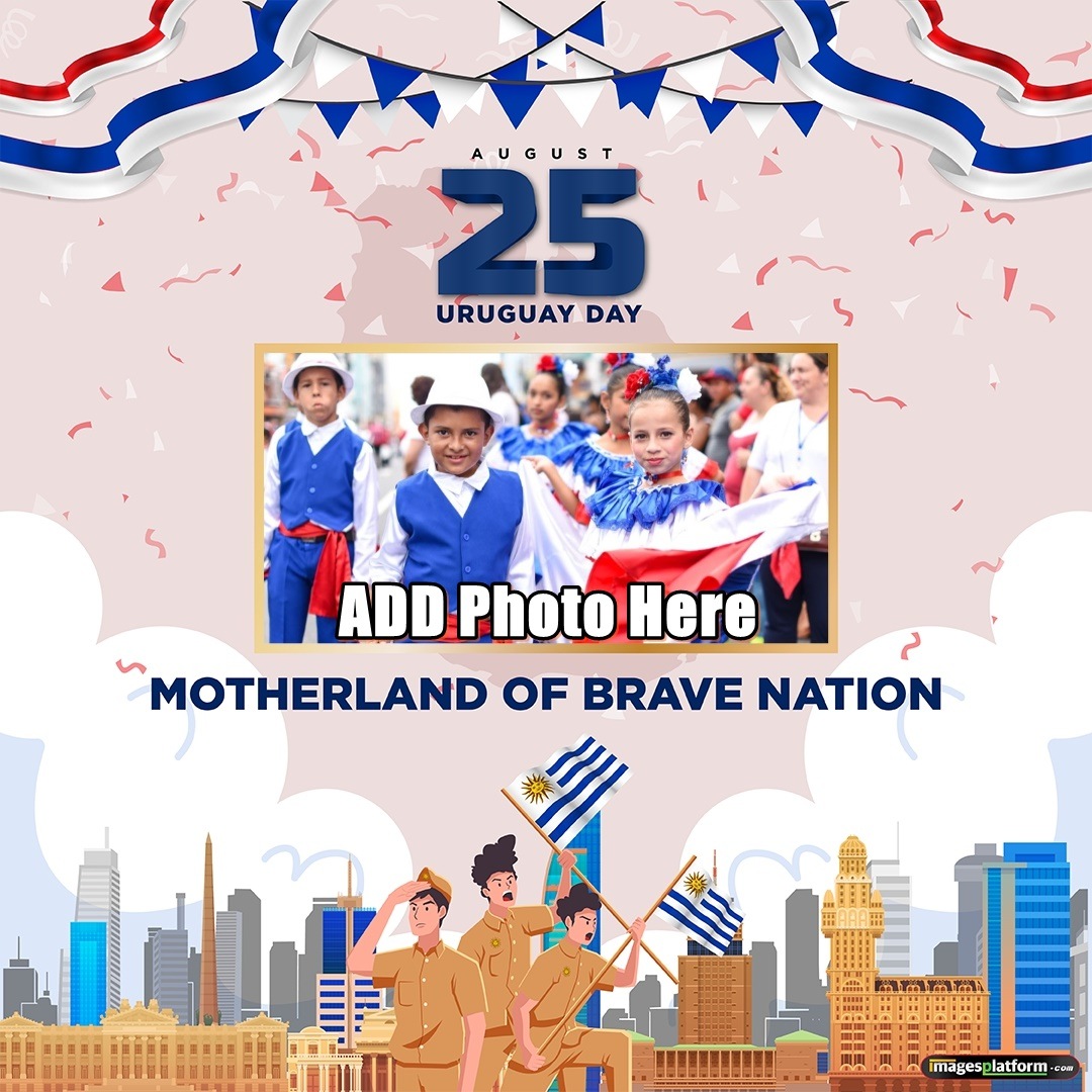 25 August Uruguay Photo Frame