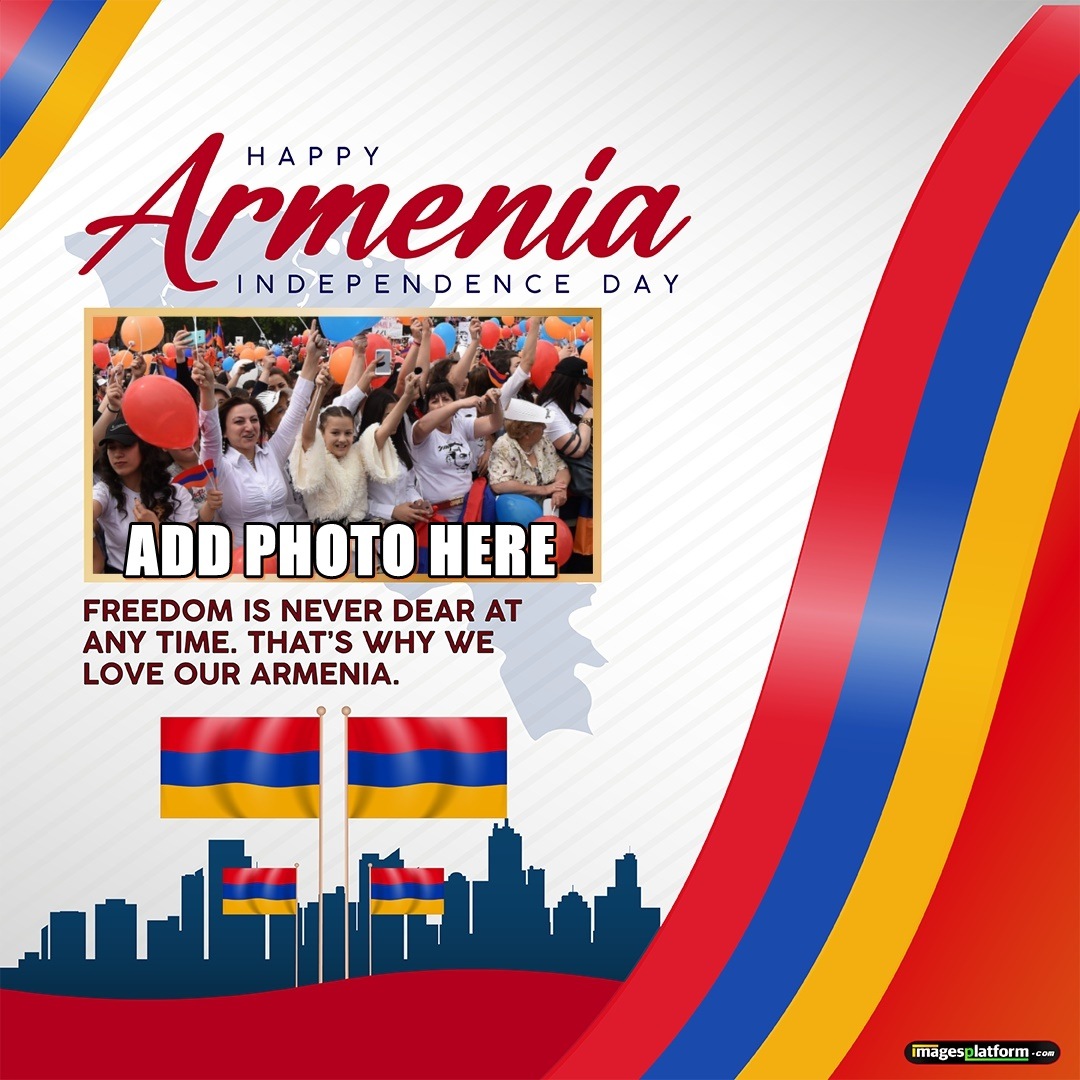 21 September Armenia Flag Filter For Social Profile Picture