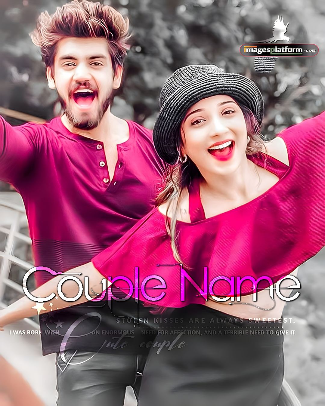 Couple Enjoying In Pink Dress Wallpaper And Dp