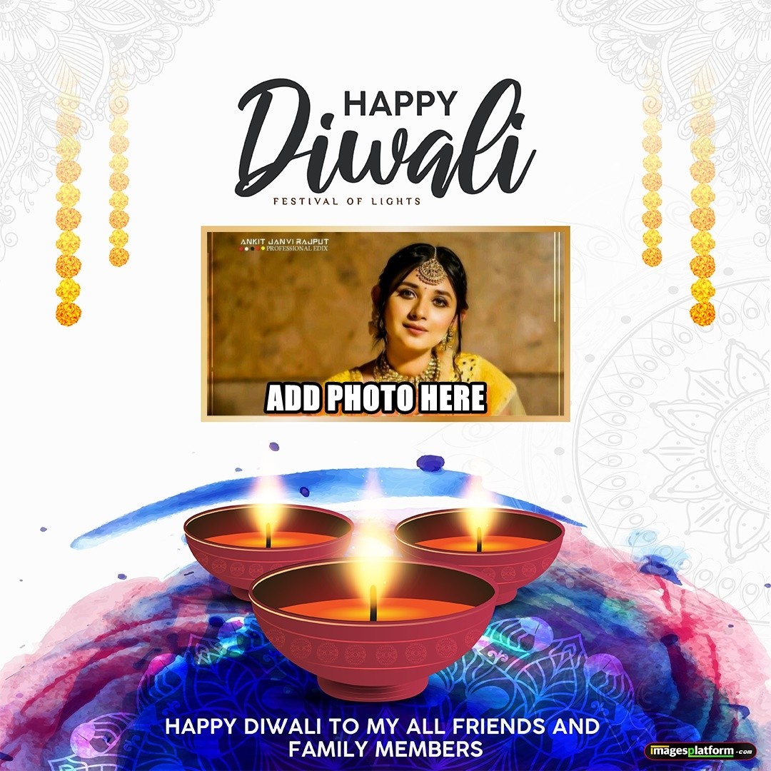 Deepawali Or Diwali Wishes Photo Frame
